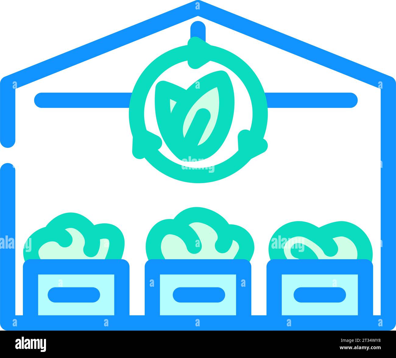 sustainable farming green living color icon vector illustration Stock ...