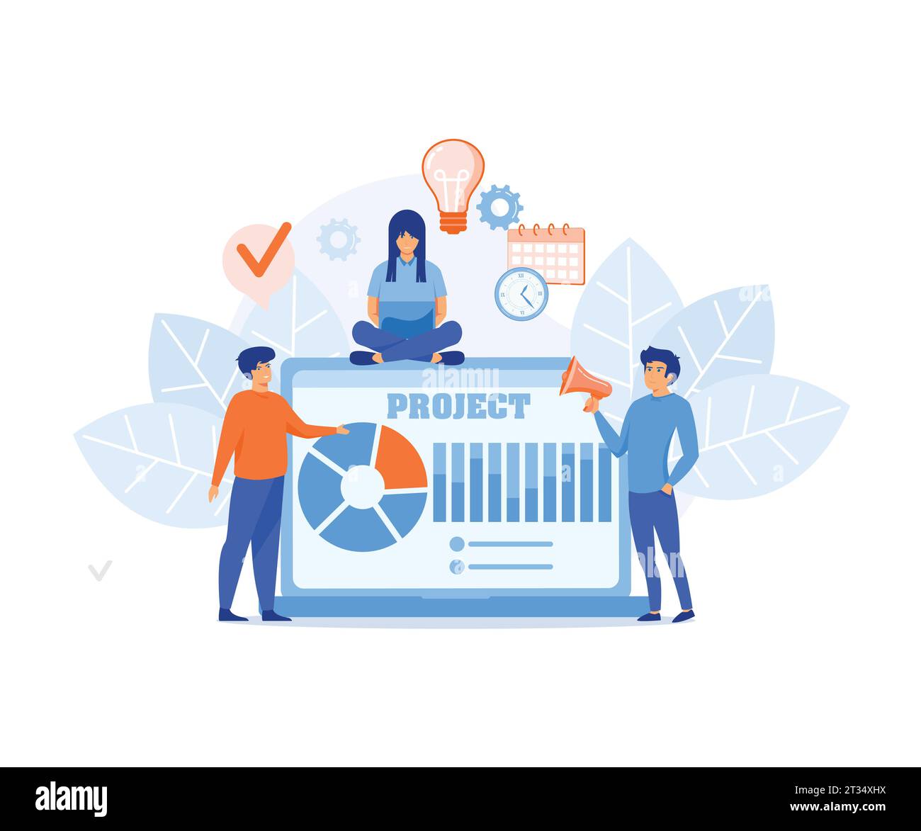 Project management concept. Successful strategy, Marketing analysis and ...