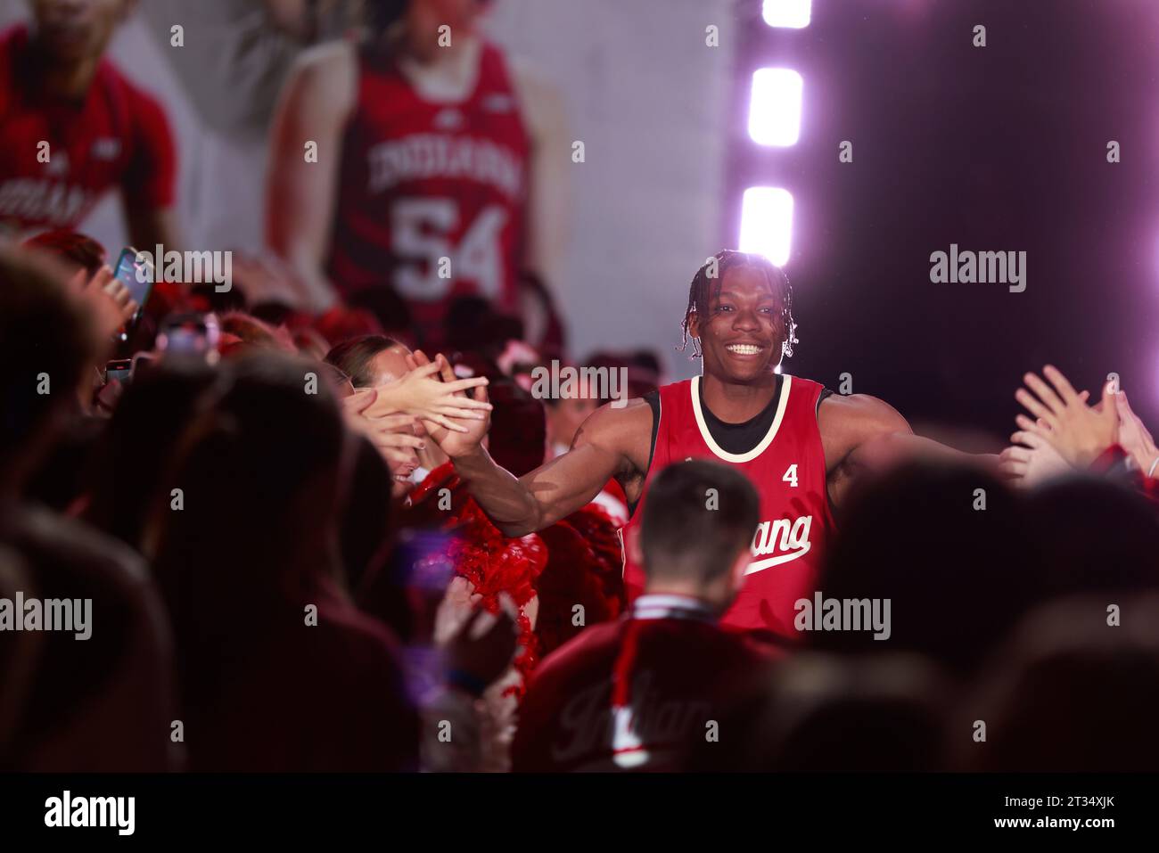 Indiana University basketball player Anthony Walker (4) is introduced ...