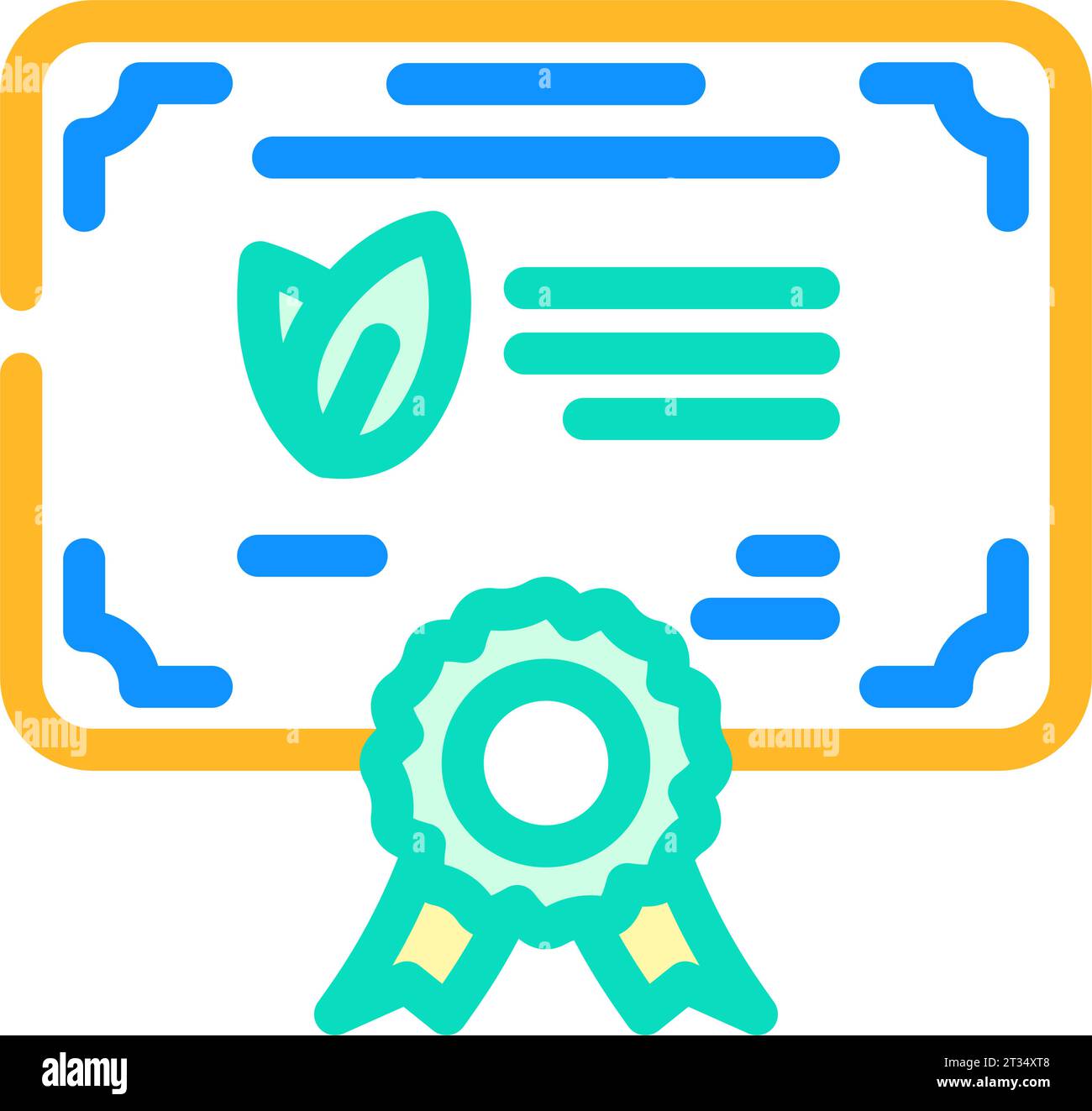 certification green living color icon vector illustration Stock Vector ...