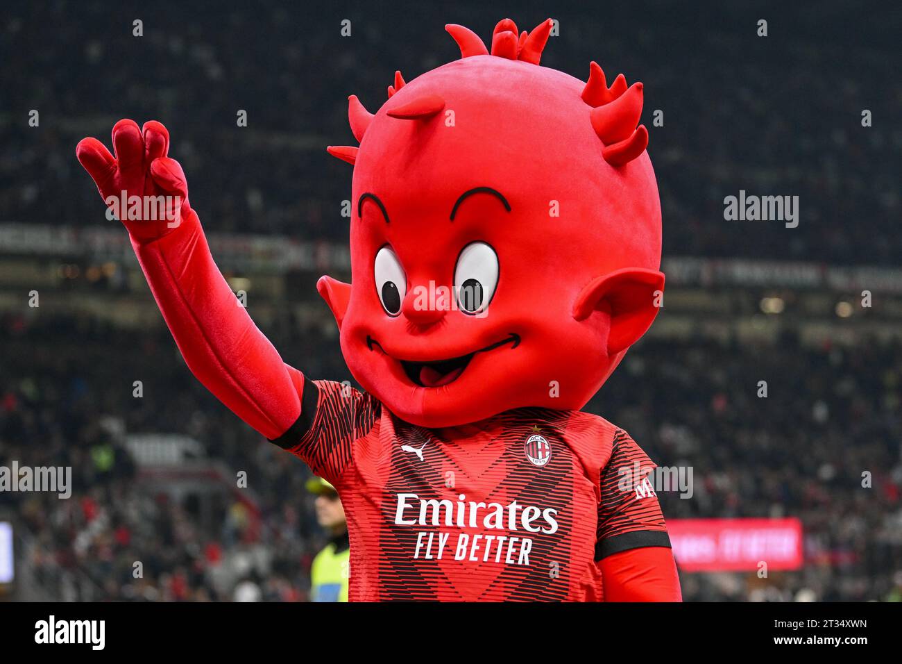 Milano, Italy. 22nd Oct, 2023. The mascot of AC Milan seen during the ...