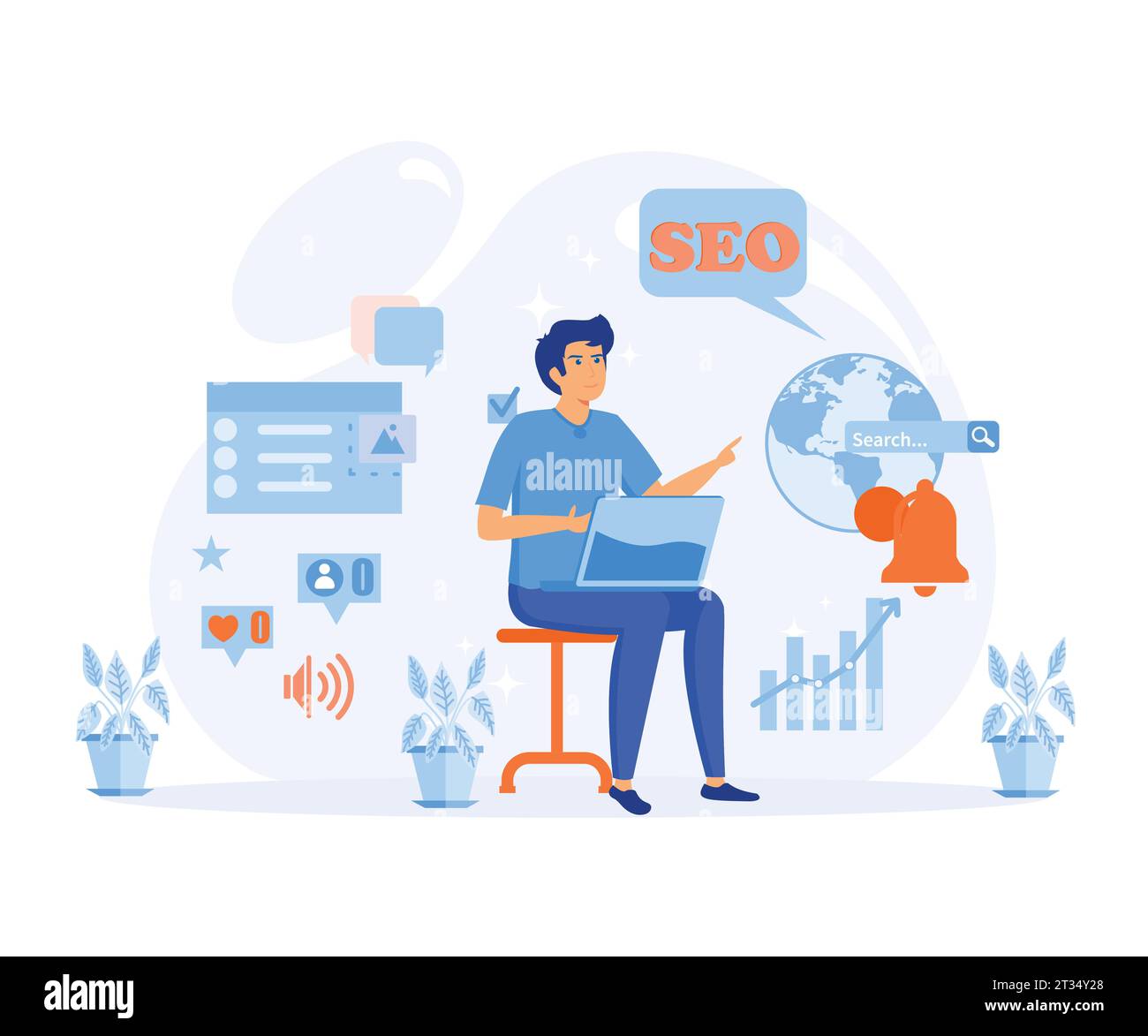 Presenter top view Stock Vector Images - Alamy