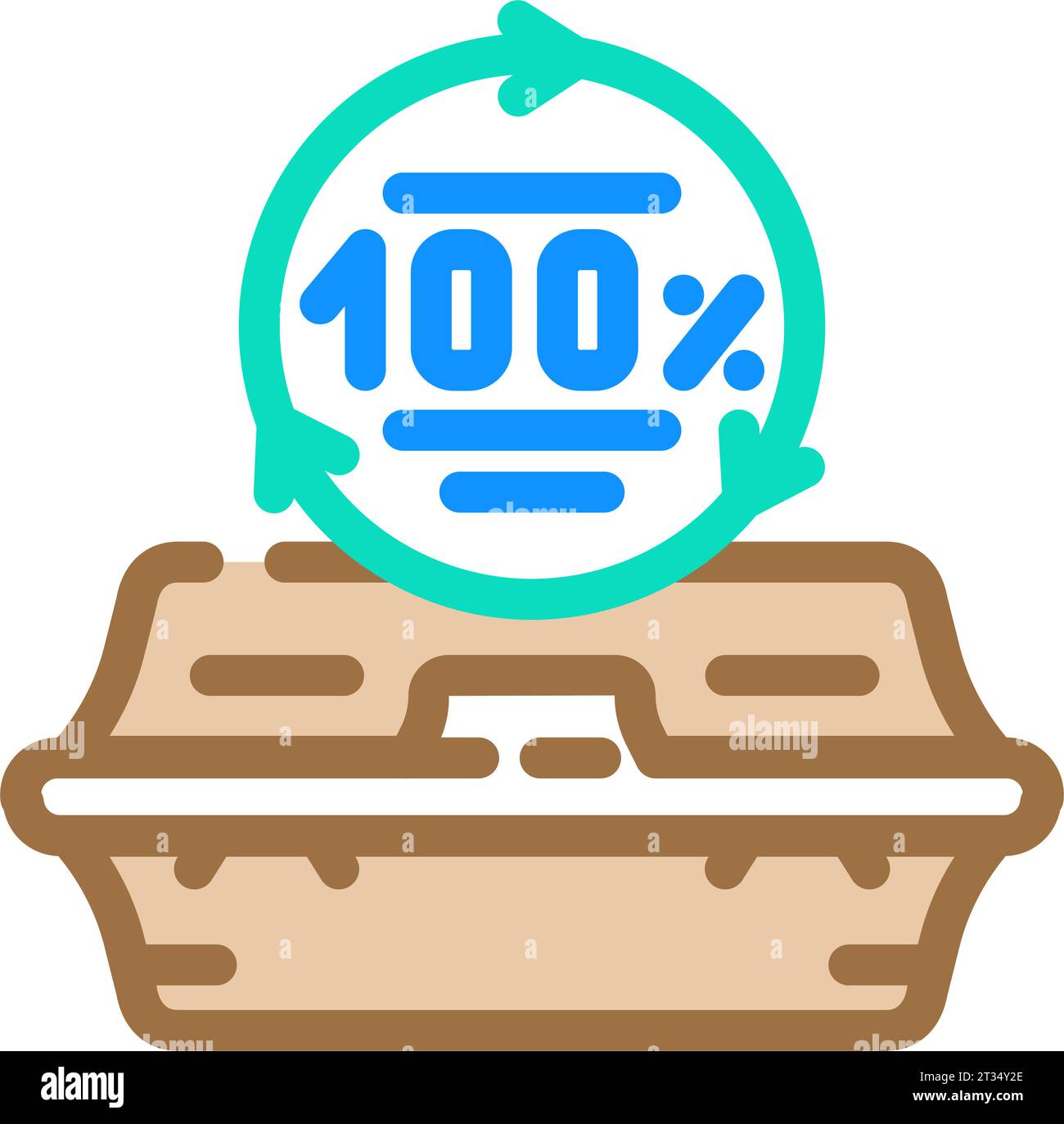 biodegradable product green living color icon vector illustration Stock ...