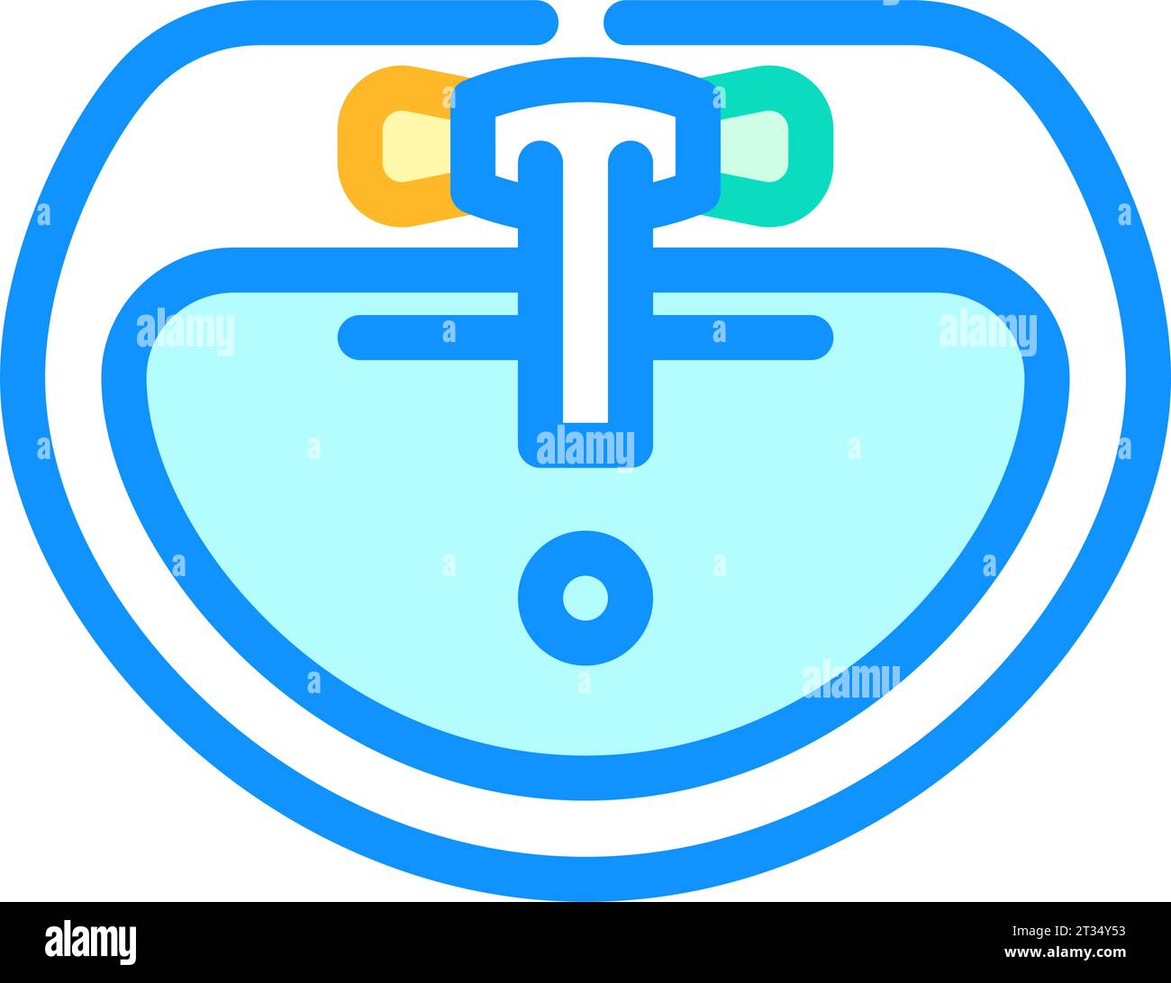 sink top view color icon vector illustration Stock Vector Image & Art ...
