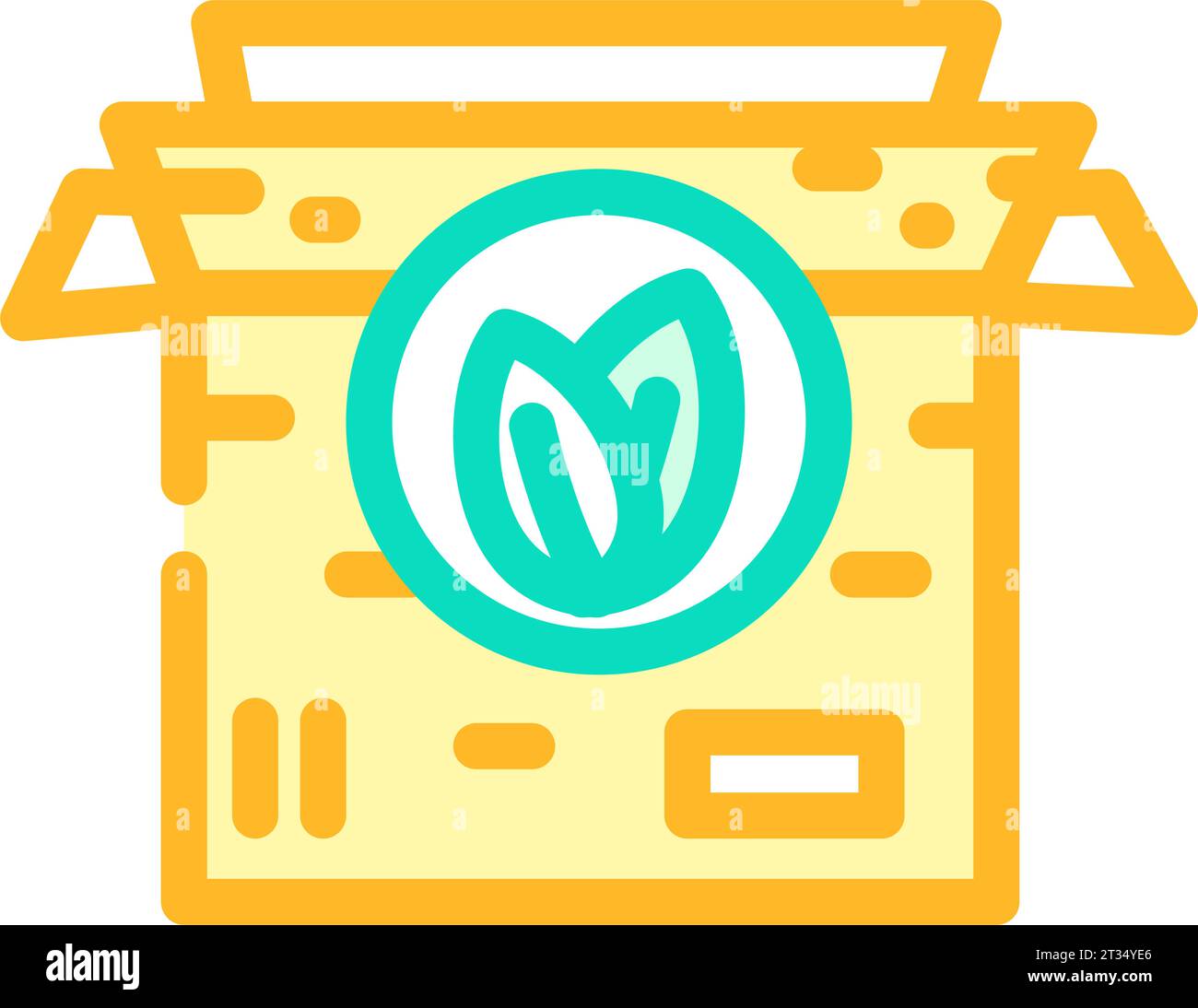 eco friendly packaging green living color icon vector illustration ...