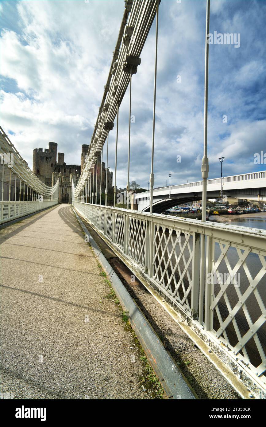 Conwy castle fortifications wales hi-res stock photography and images ...