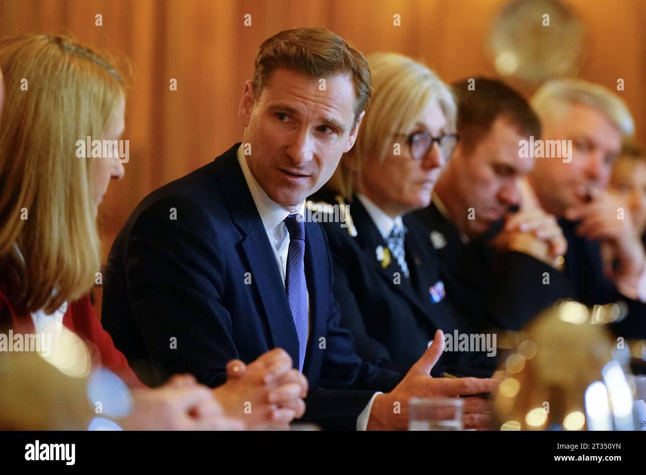 Policing Minister Chris Philp hosts a roundtable in Downing Street ...