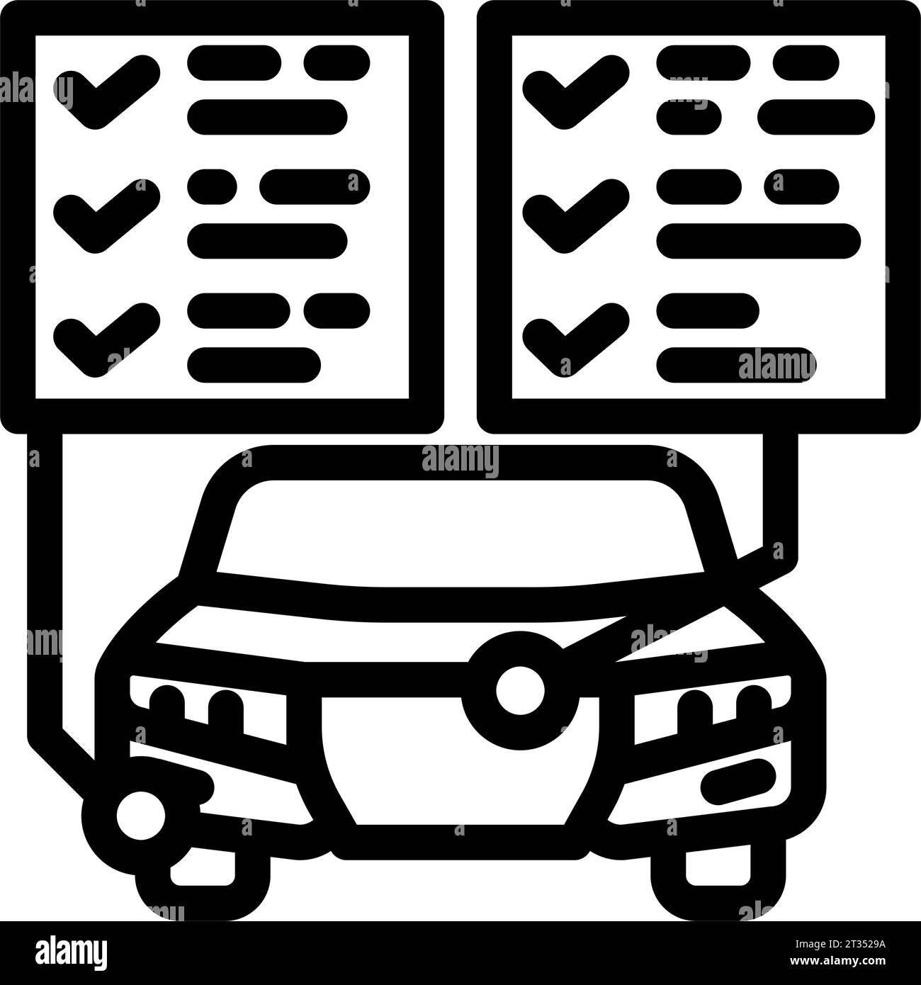 car inspection mechanic line icon vector illustration Stock Vector ...