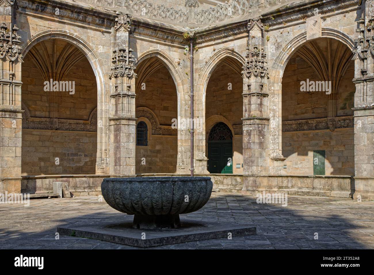 SANTIAGO DE COMPOSTELLA, October 5, 2023 : Cloister of Santiago de ...