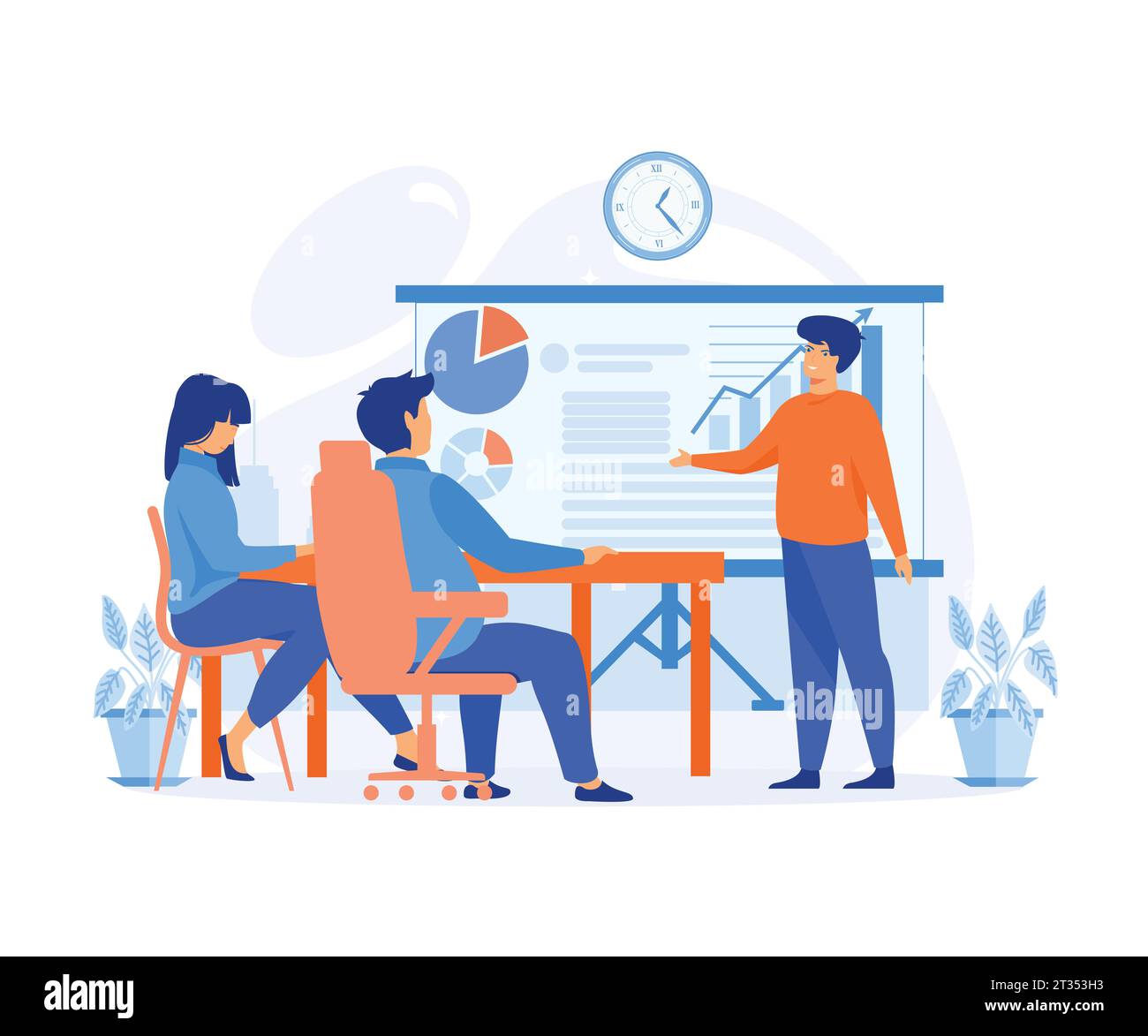 Leadership mentoring concept. Prospective Experienced Office Supervisor ...