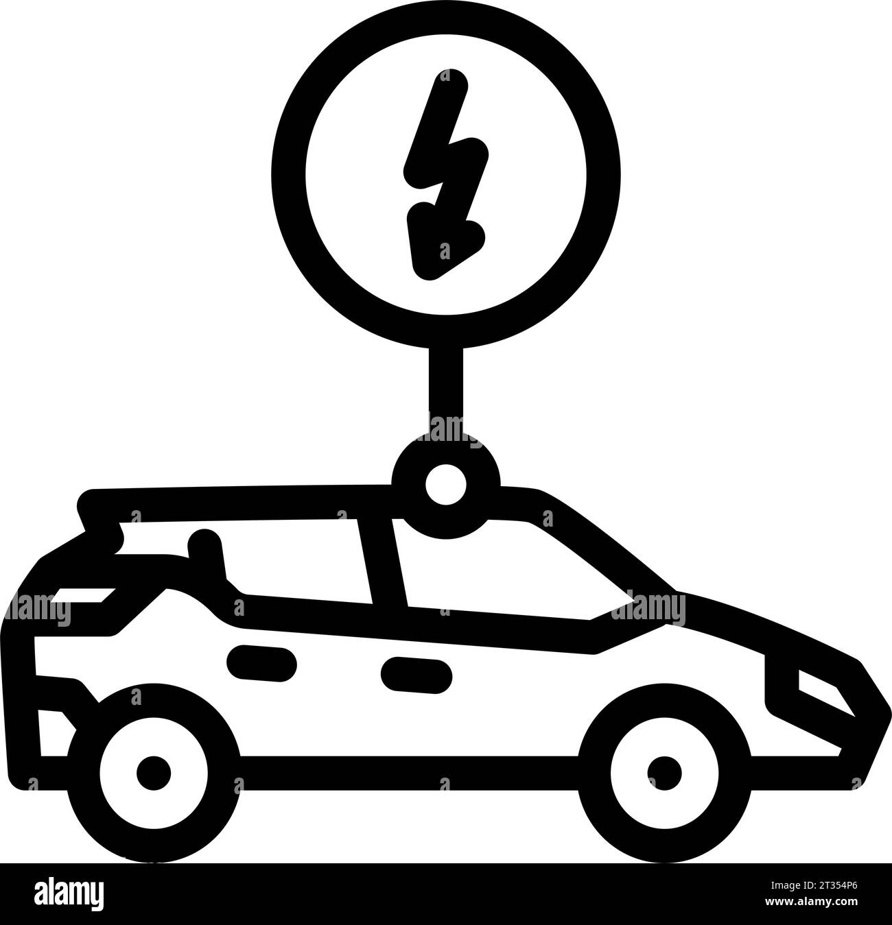 electric vehicle line icon vector illustration Stock Vector Image & Art ...