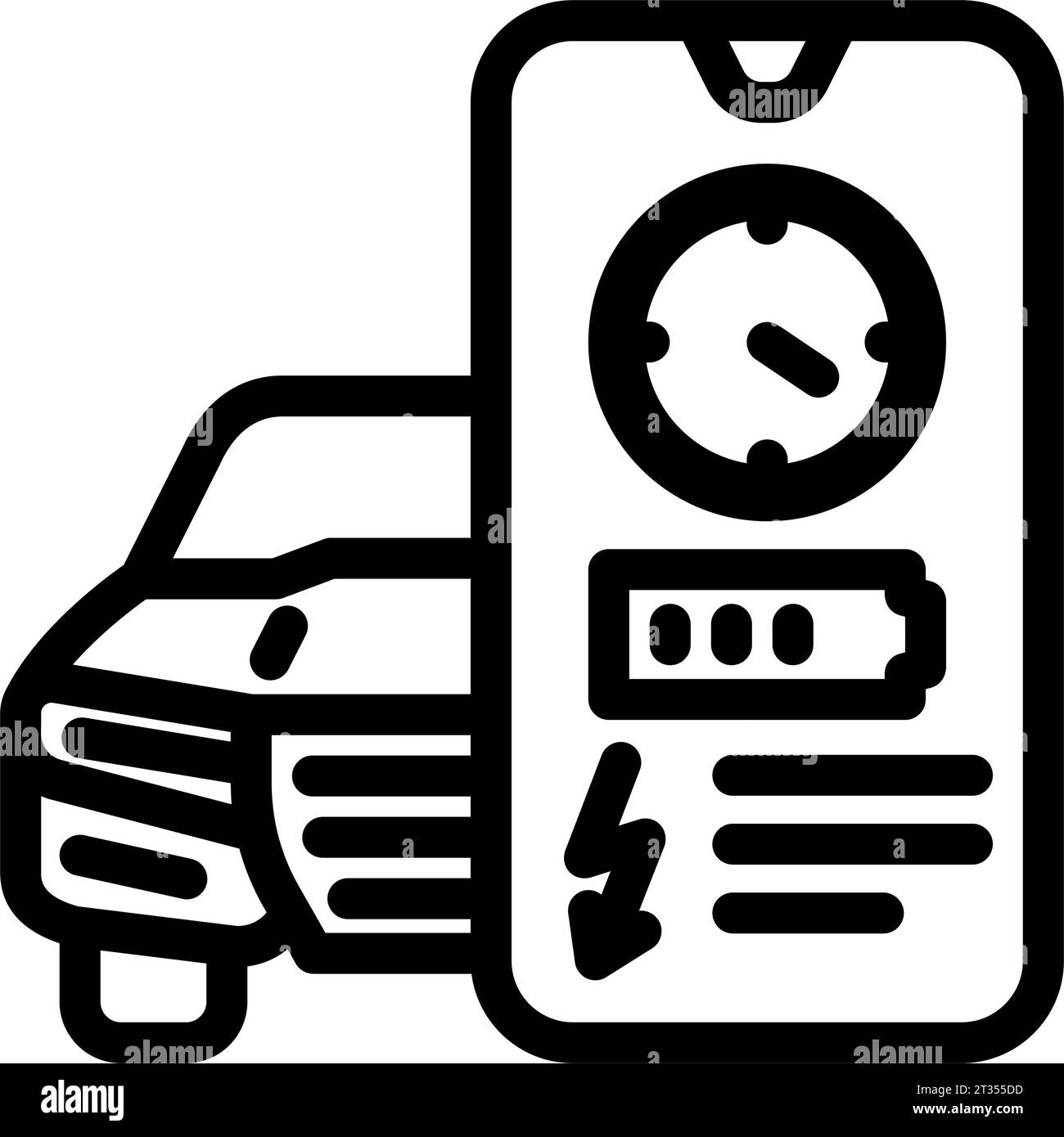 charging time electric line icon vector illustration Stock Vector Image ...