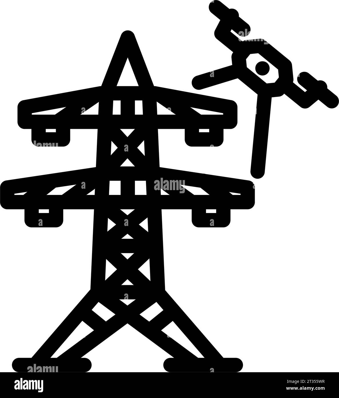 power line inspection drone line icon vector illustration Stock Vector ... power line inspection drone line icon vector illustration Stock Vector ...
