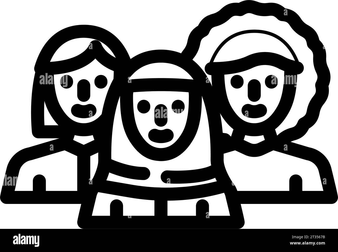 Women Diversity Feminism Line Icon Vector Illustration Stock Vector Image And Art Alamy