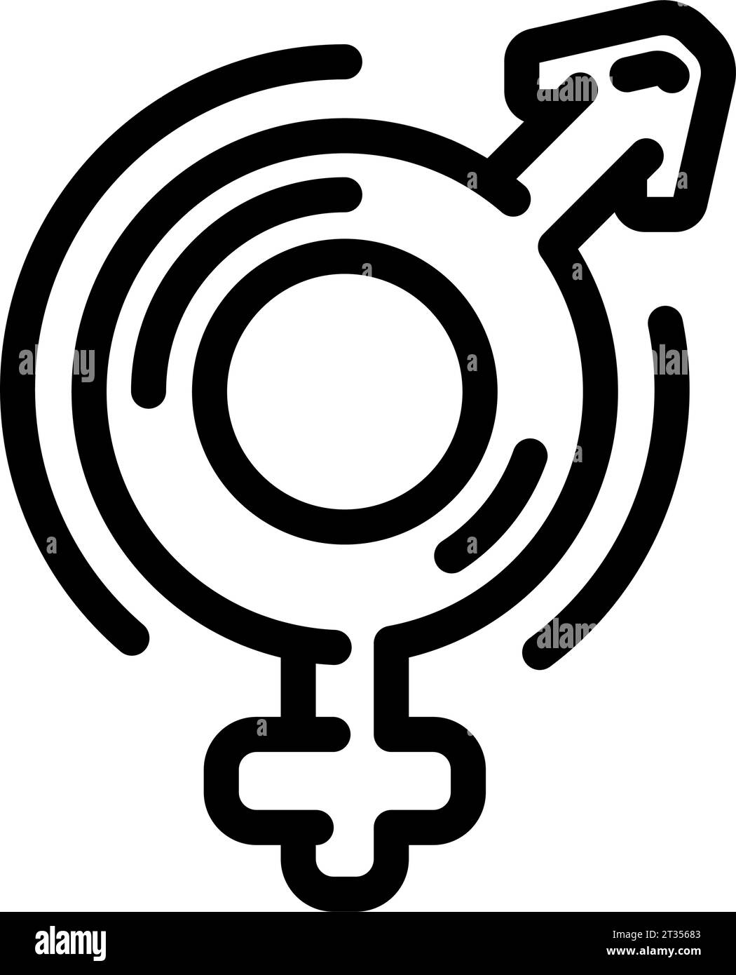 gender equality feminism woman line icon vector illustration Stock ...