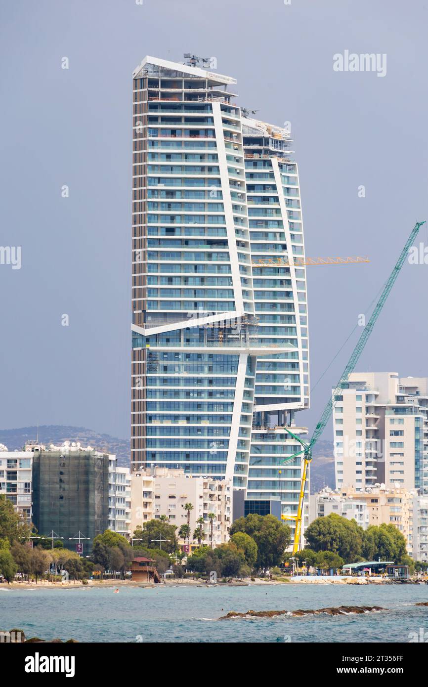 High rise developement buildings. Trilogy on Limassol seafront, Cyprus ...