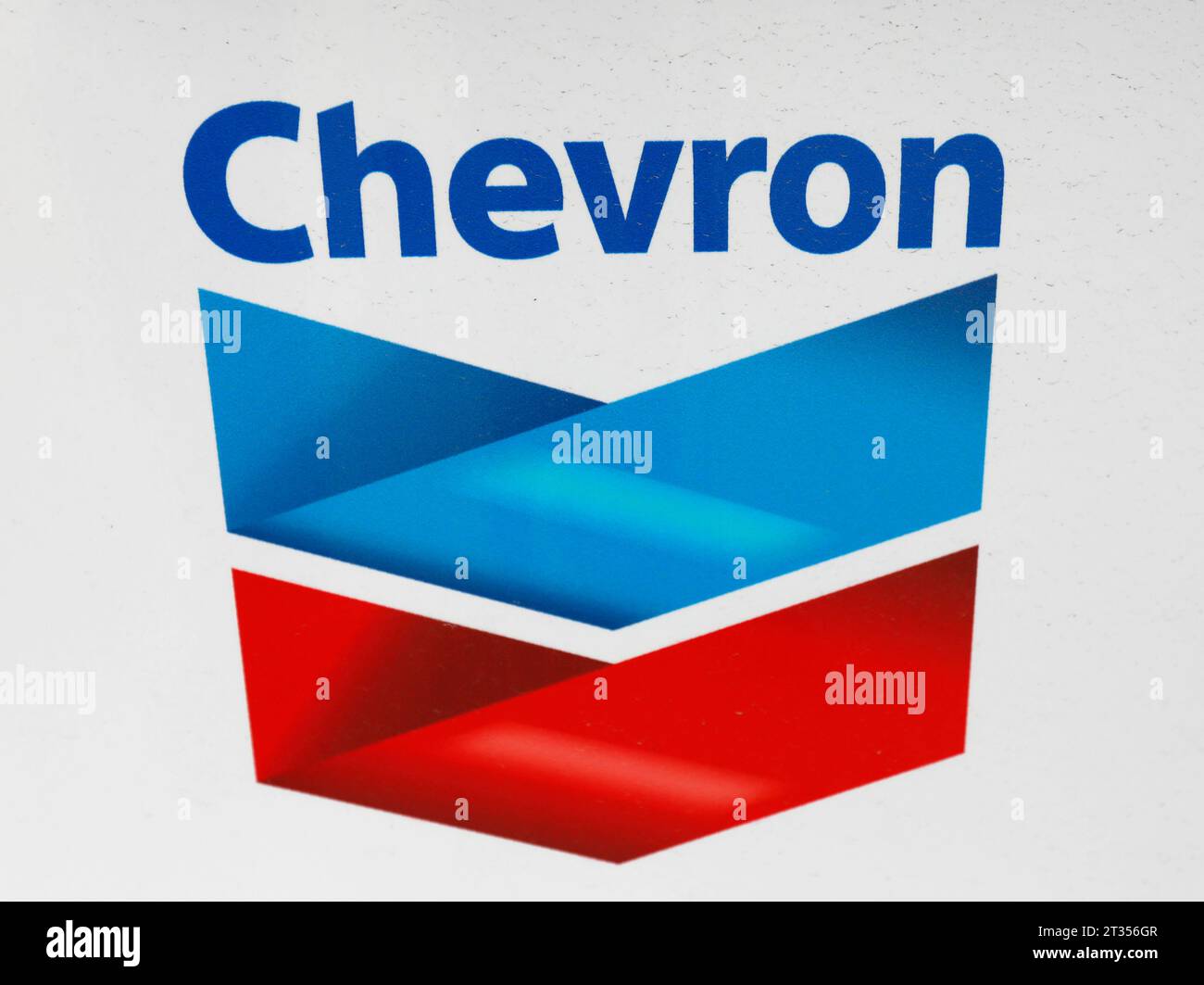 File - A Chevron logo is displayed on a gas pump in Flowood, Miss ...
