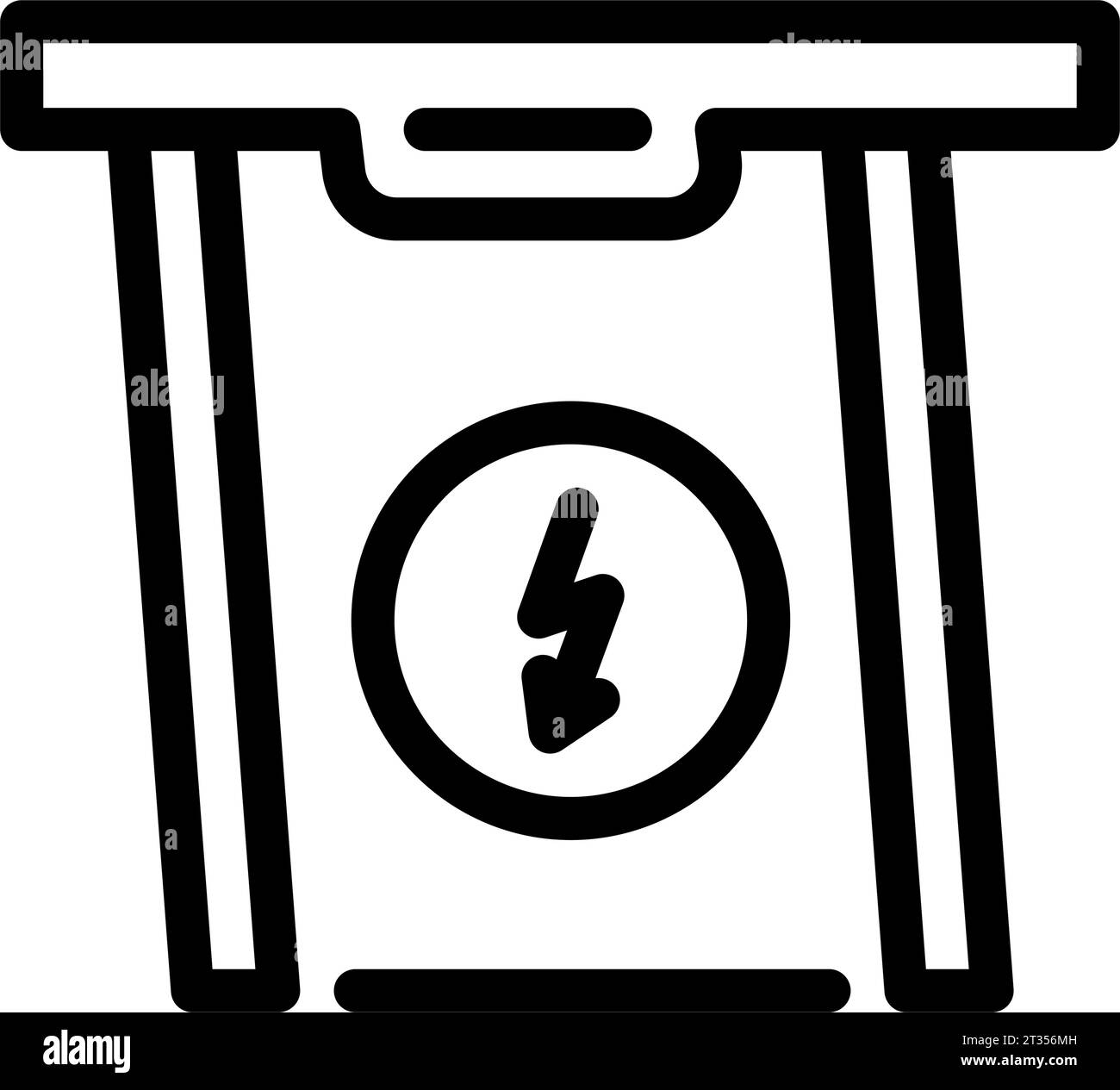 ev parking electric line icon vector illustration Stock Vector Image ...