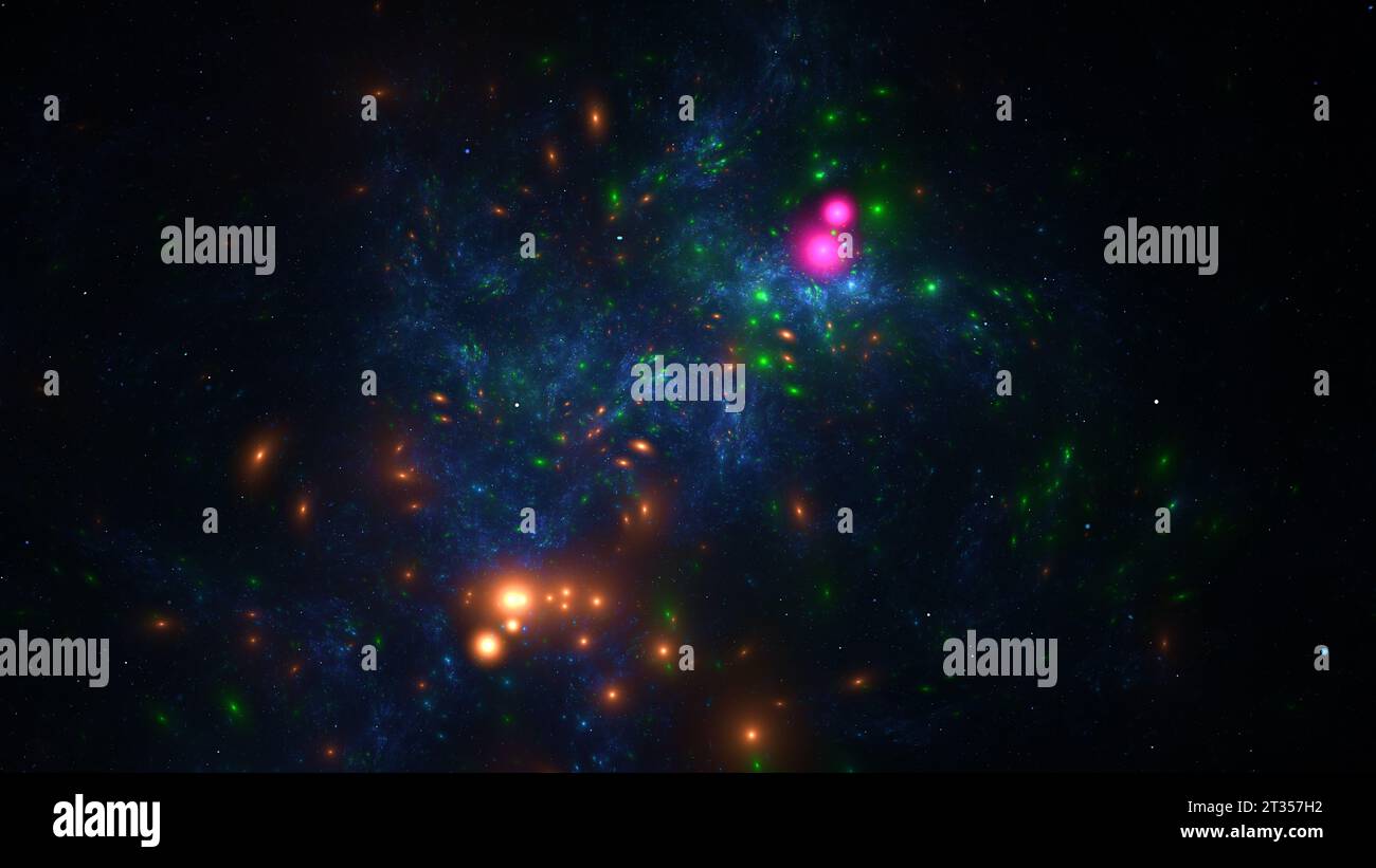 Universe, stars and galaxies, stars in the night sky. Star clusters and ...