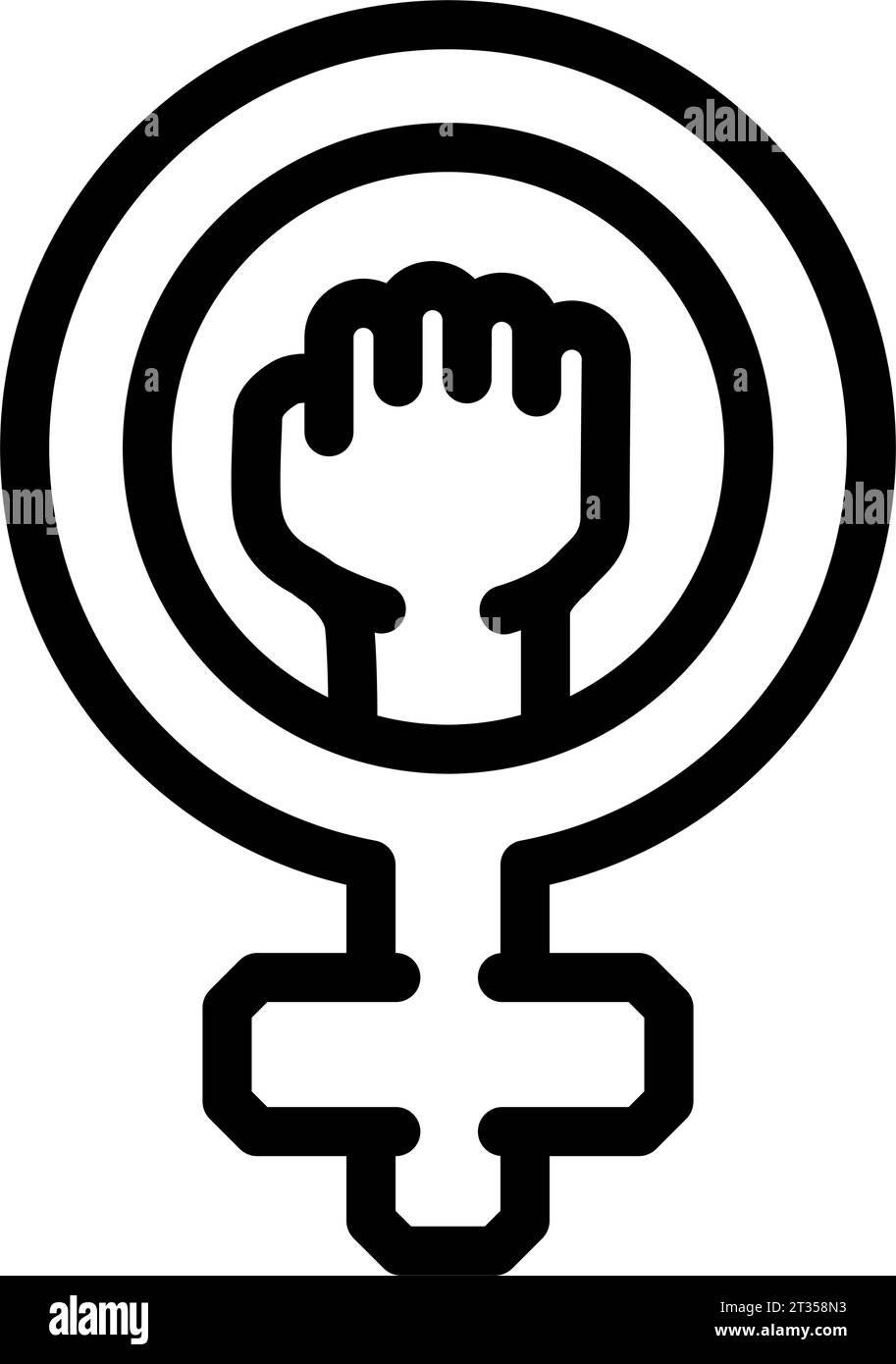 Womens Rights Feminism Woman Line Icon Vector Illustration Stock Vector 6265