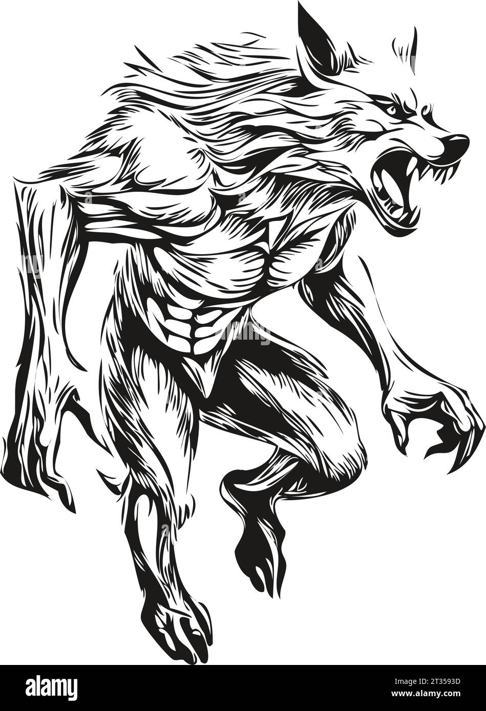 Mythical Creatures Werewolves Drawing