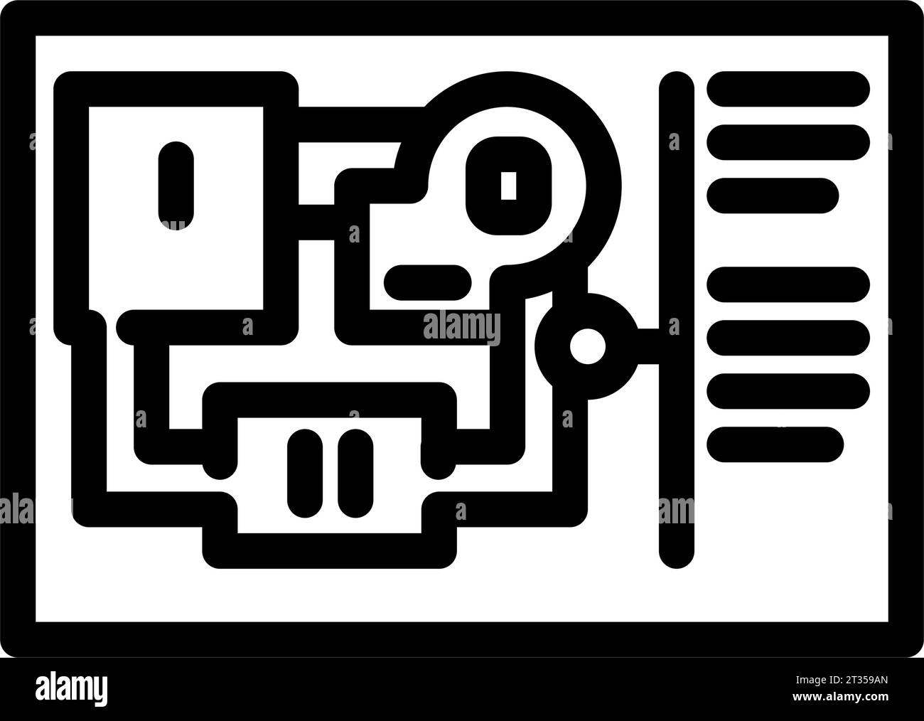 level design game development line icon vector illustration Stock ...