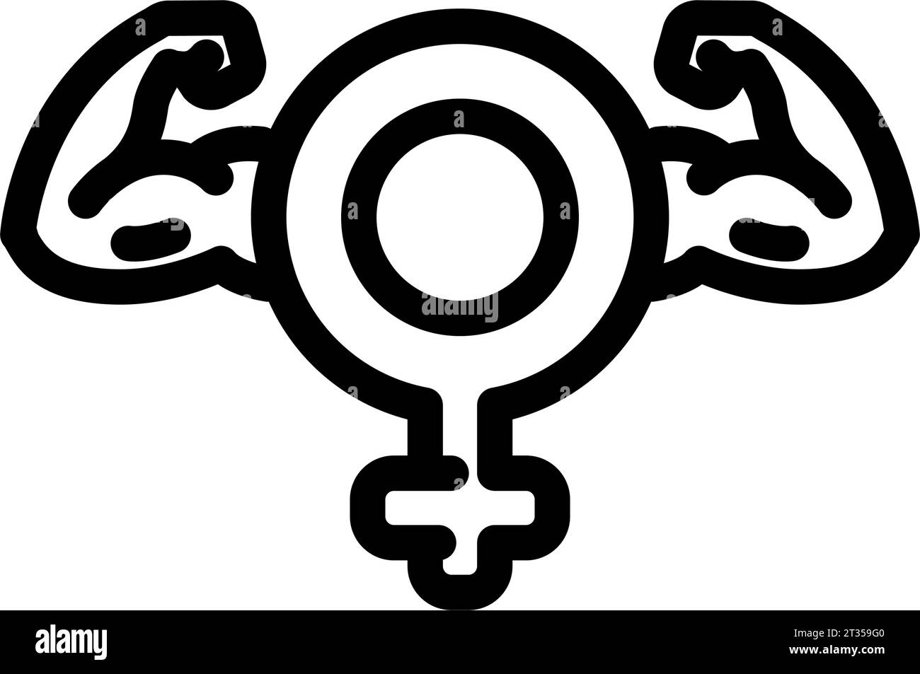 women courage feminism line icon vector illustration Stock Vector Image ...