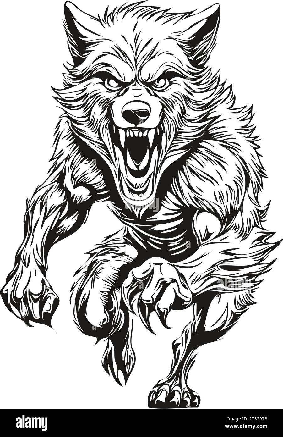 Angry Werewolf Drawings