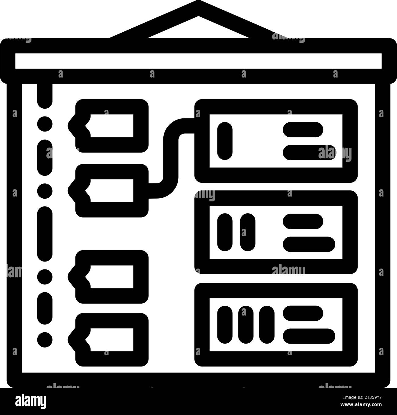 storyboard creation game development line icon vector illustration ...
