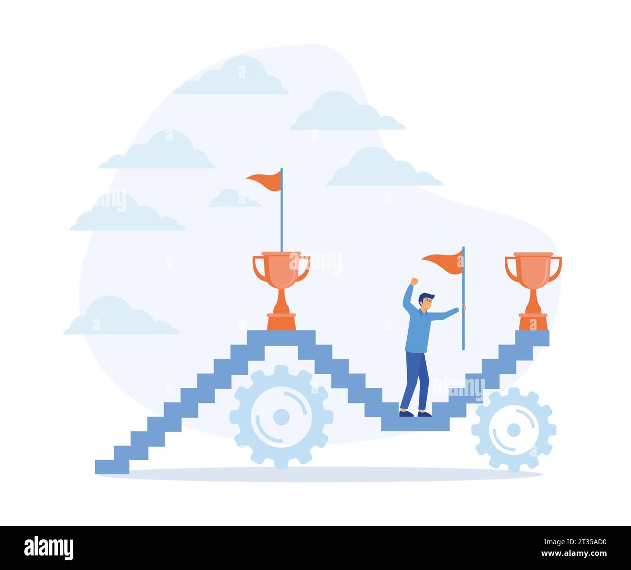 planning to next achievement concept. Continuous self development even ...