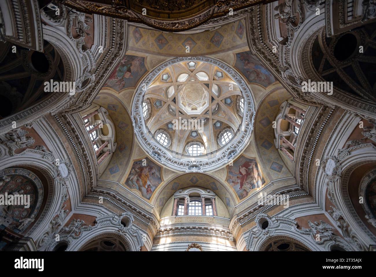 TURIN, ITALY, APRIL, 11, 2023 - The inner dome of the Royal Church of ...