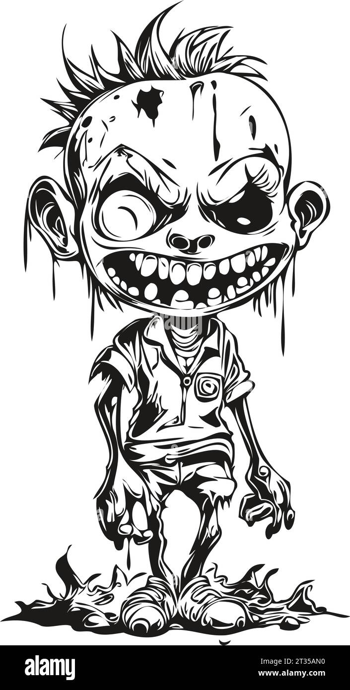 Creepy monster sketch Stock Vector Images - Alamy