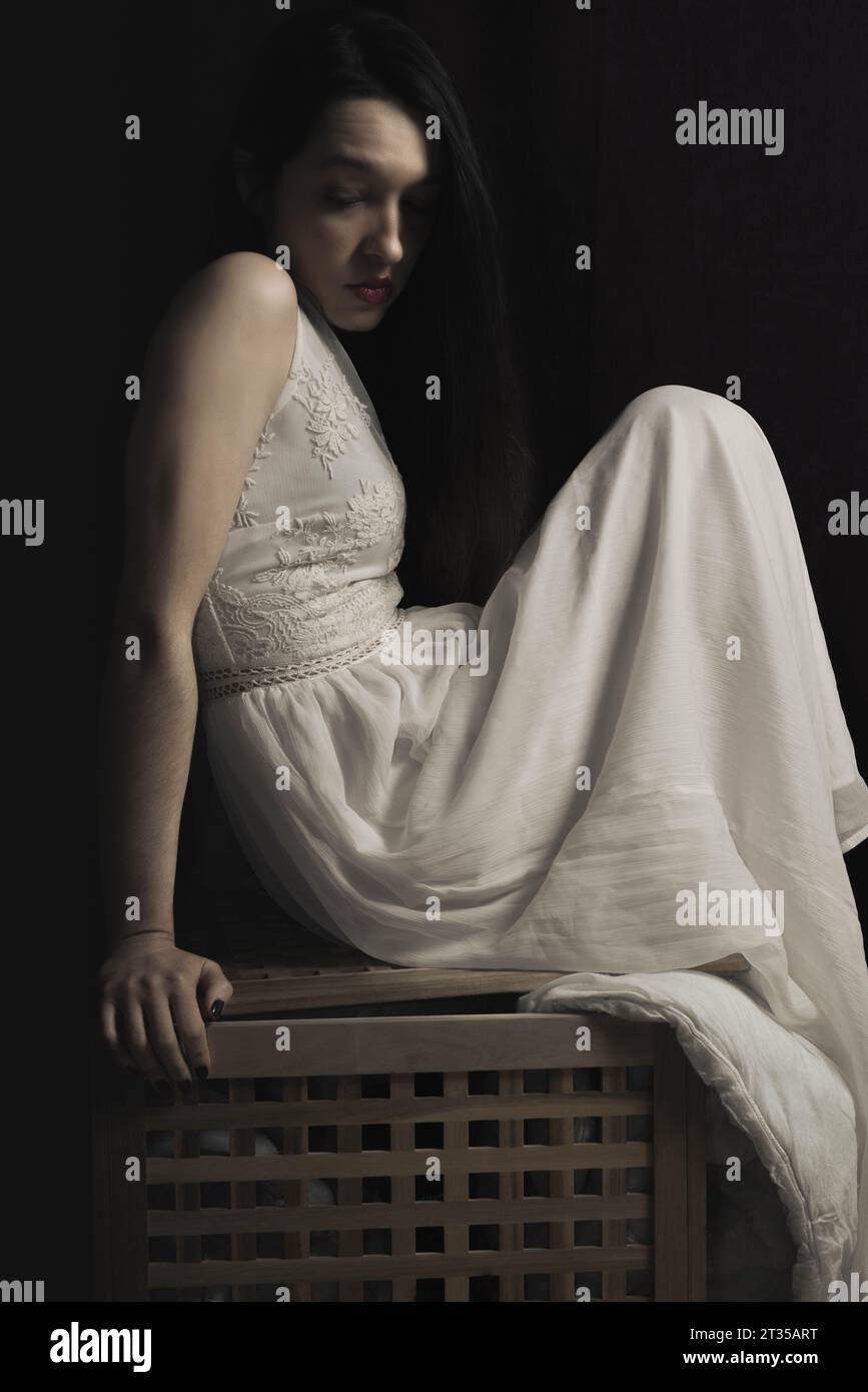 Portrait of a woman, painting style, vintage retro, victorian ...