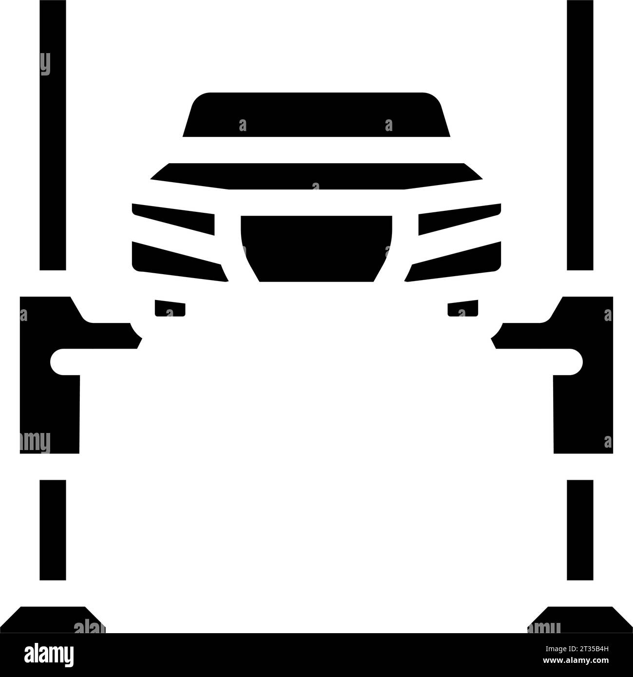 Car lift mechanic Black and White Stock Photos & Images - Alamy