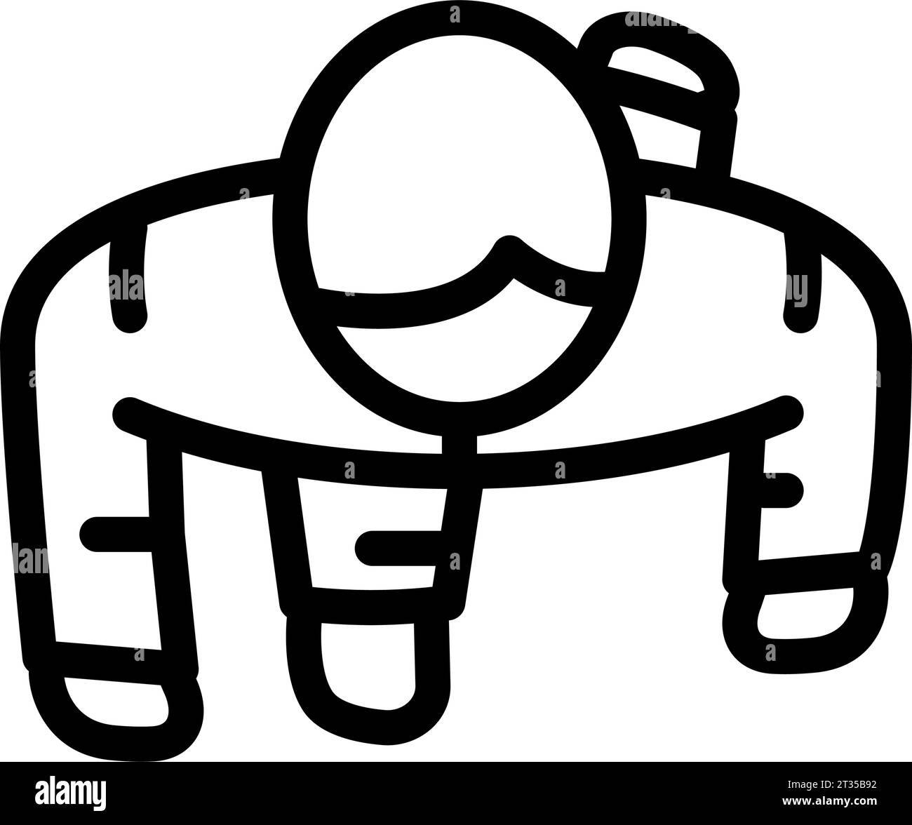 people walking top view line icon vector illustration Stock Vector ...