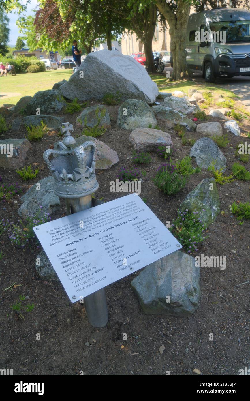 Ballater village Royal Deeside,Queen Elizabeth memorial, Diamond ...