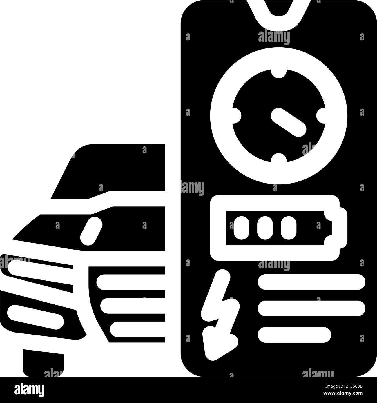 charging time electric glyph icon vector illustration Stock Vector ...