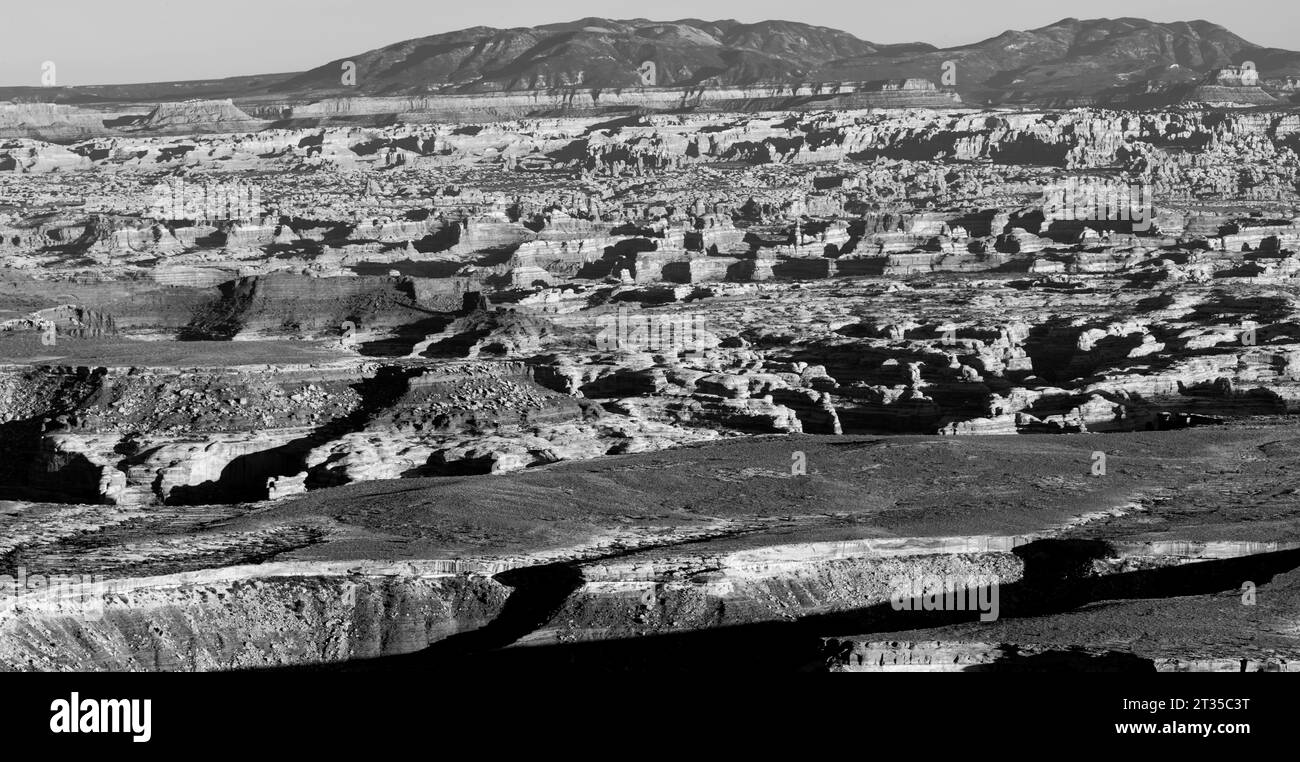 Panoramic photograph of The Maze in Canyonlands National Park from ...