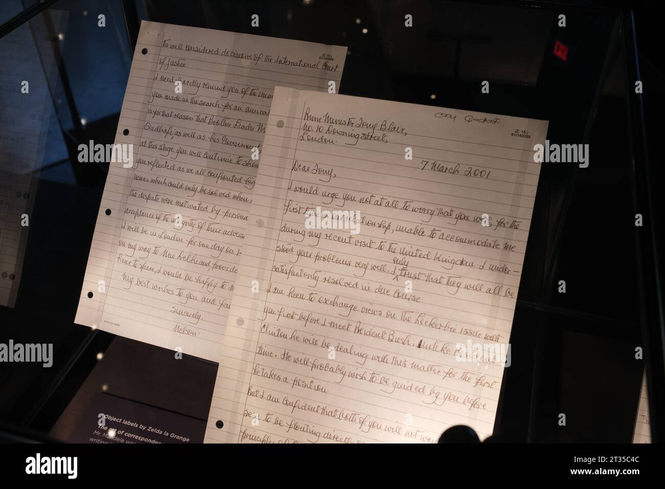 A letter written by Nelson Mandela to former British Prime Minister ...