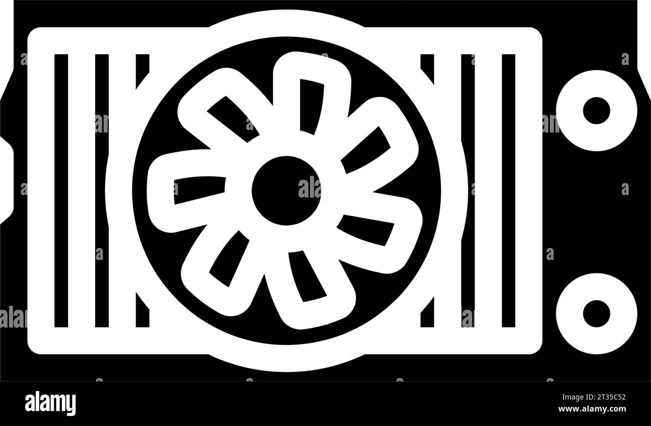 radiator repair car mechanic glyph icon vector illustration Stock ...