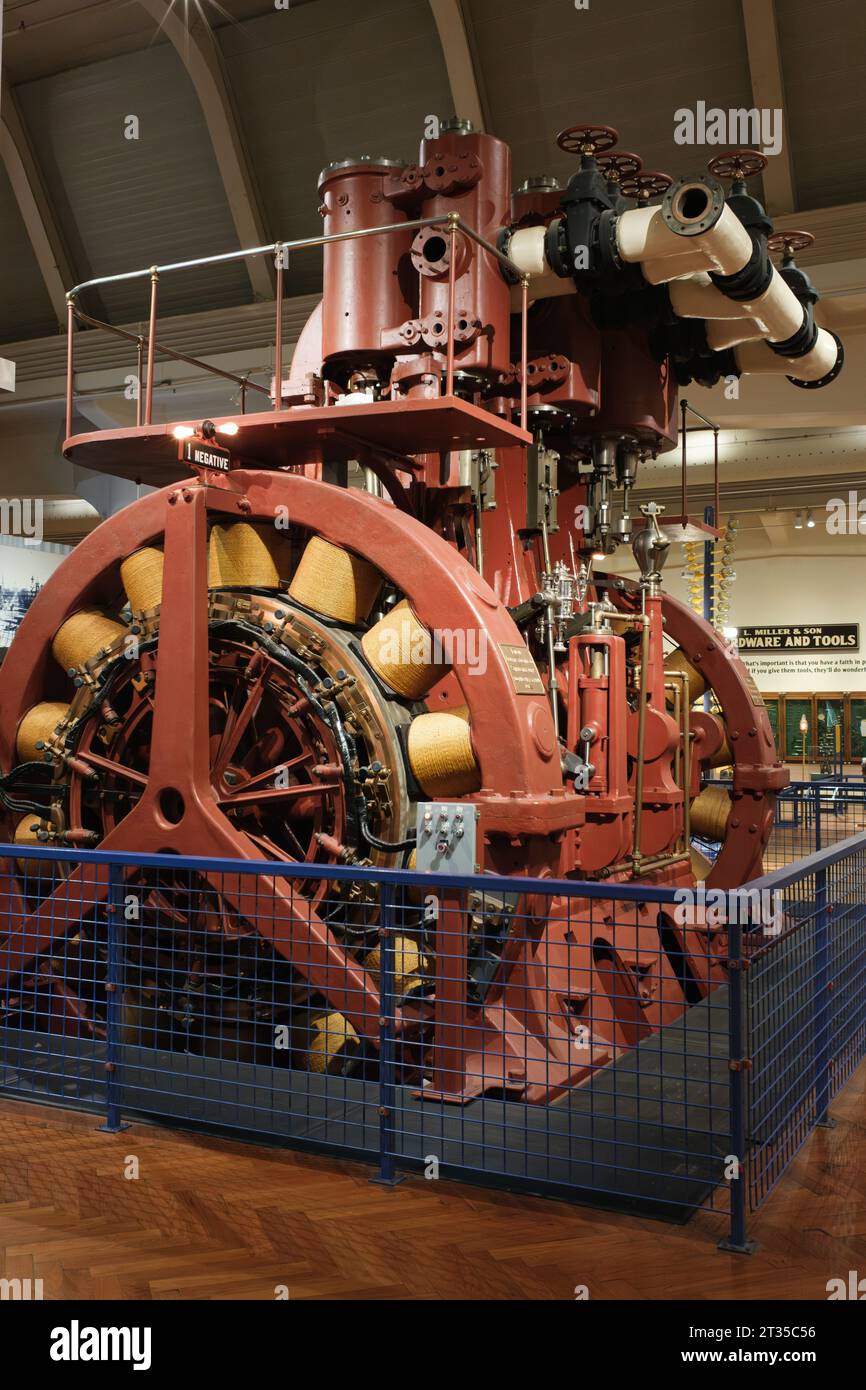 Steam engine and electric generator, from 1891, on display at The Henry ...