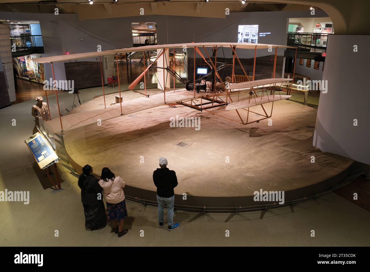 Replica of the 1903 Wright Flyer on display at The Henry Ford museum ...