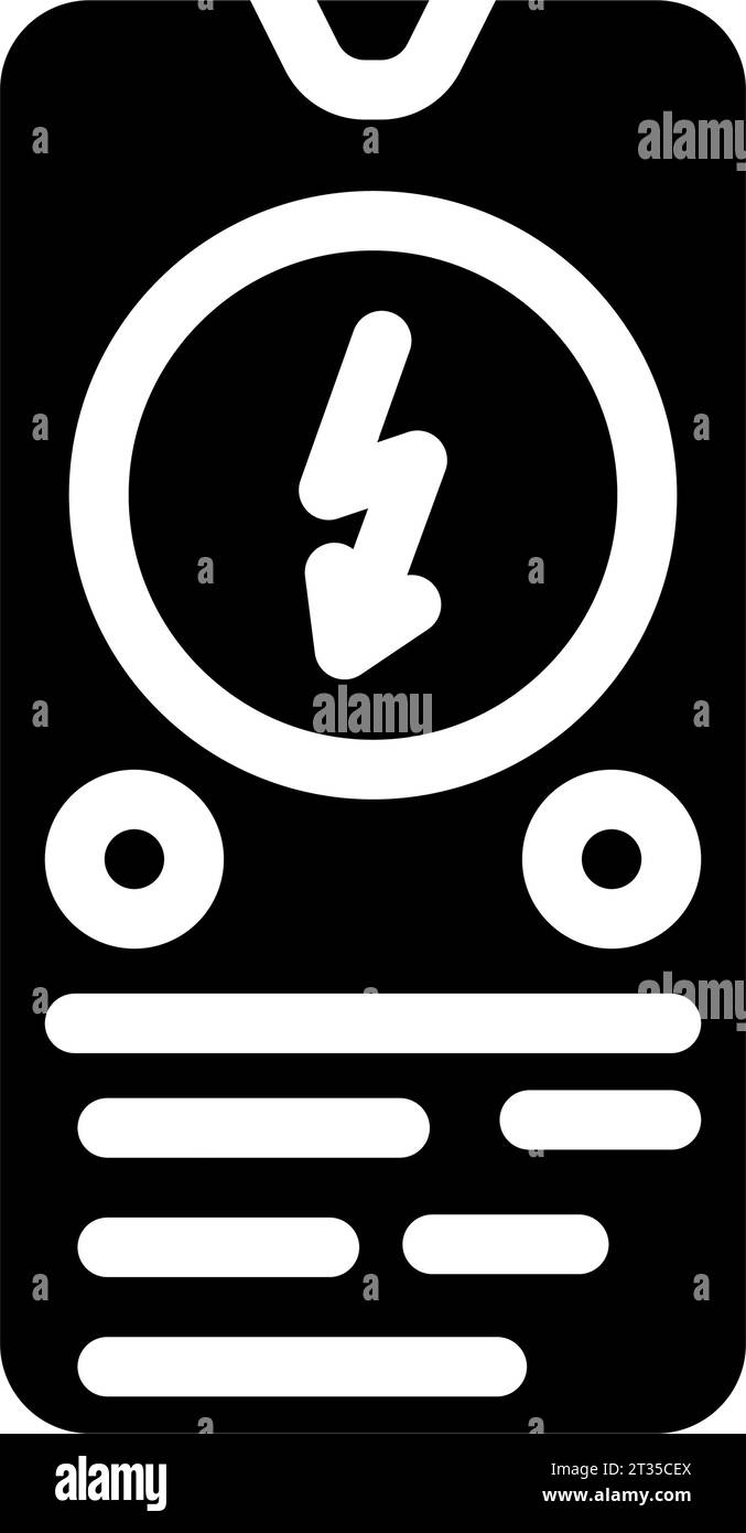 charging app electric glyph icon vector illustration Stock Vector Image ...