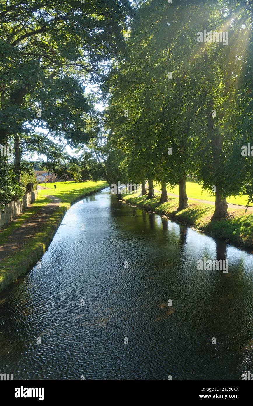 Forres, looking south up the Burn of Mosset from the bridge at bridge ...