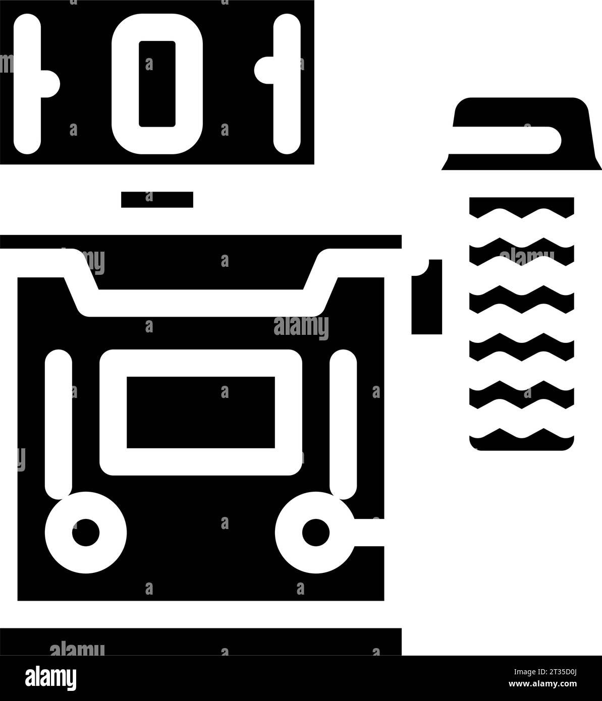 wheel balancing car mechanic glyph icon vector illustration Stock ...