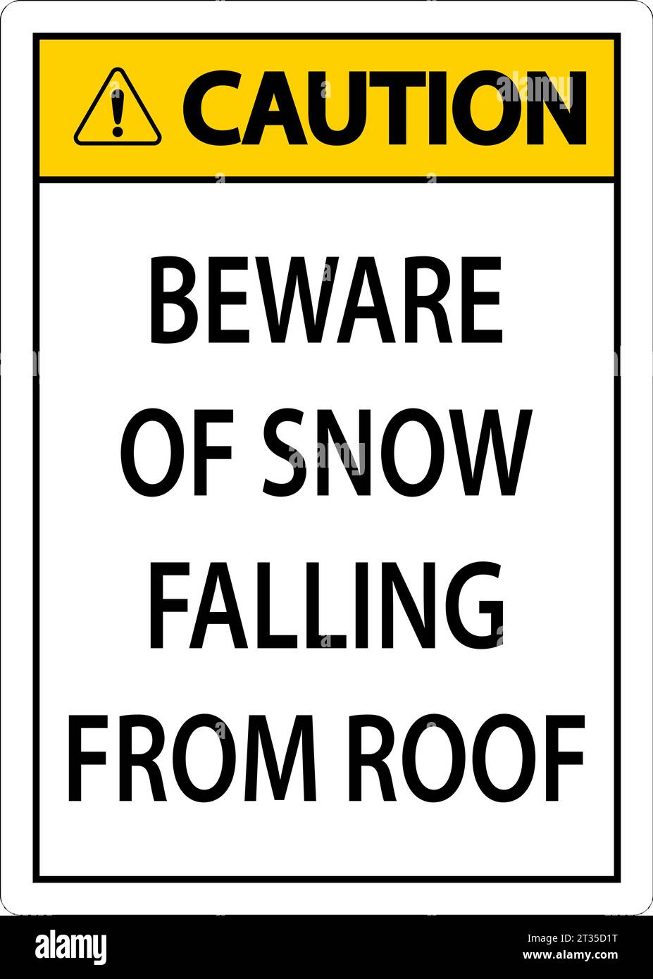 Beware of falling snow sign Stock Vector Images - Alamy