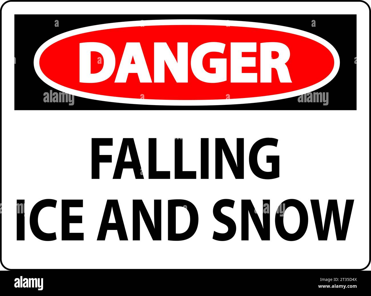 Danger falling ice sign Stock Vector Images - Alamy