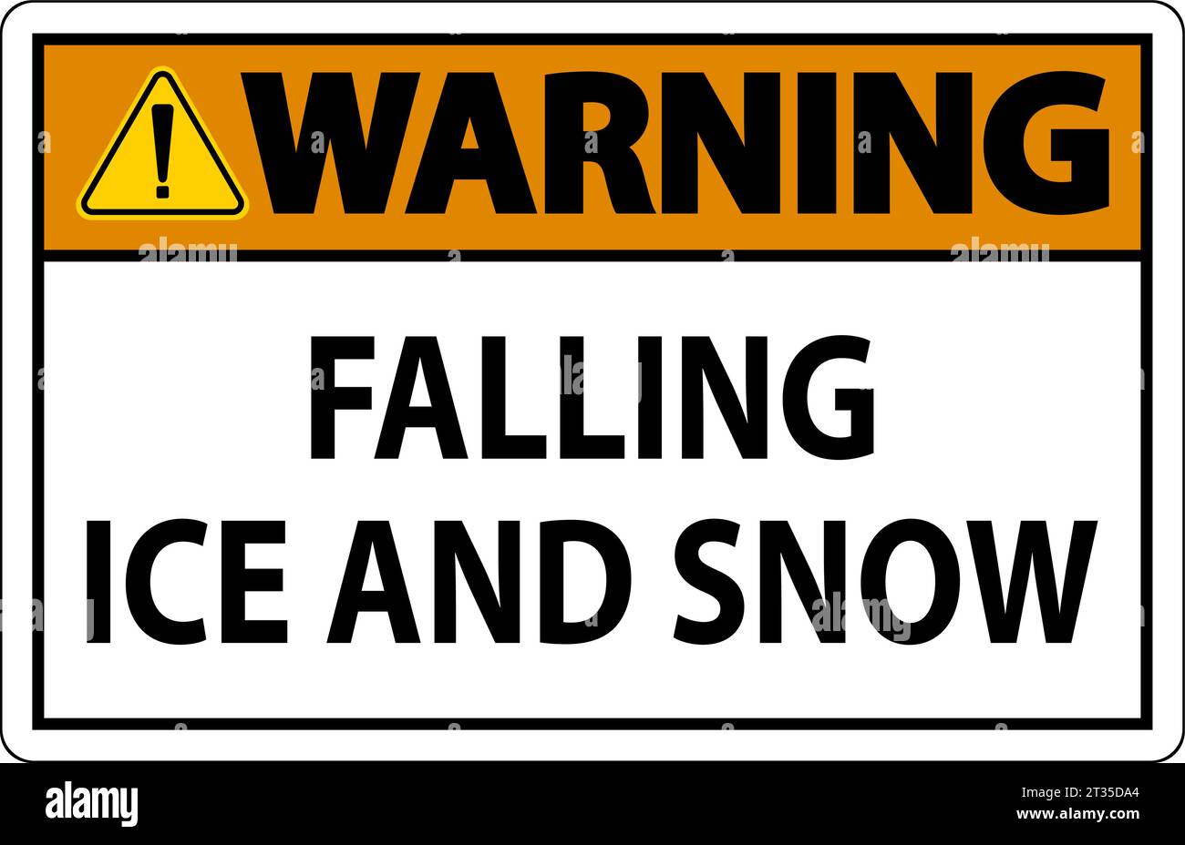 Warning Sign Falling Ice And Snow Stock Vector Image & Art - Alamy