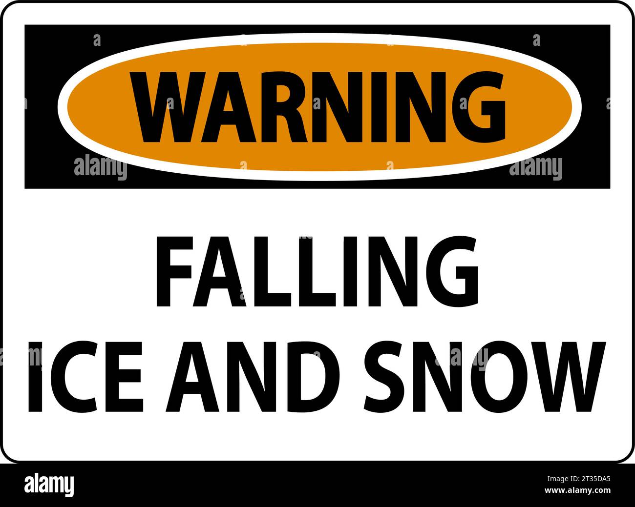 Warning Sign Falling Ice And Snow Stock Vector Image & Art - Alamy