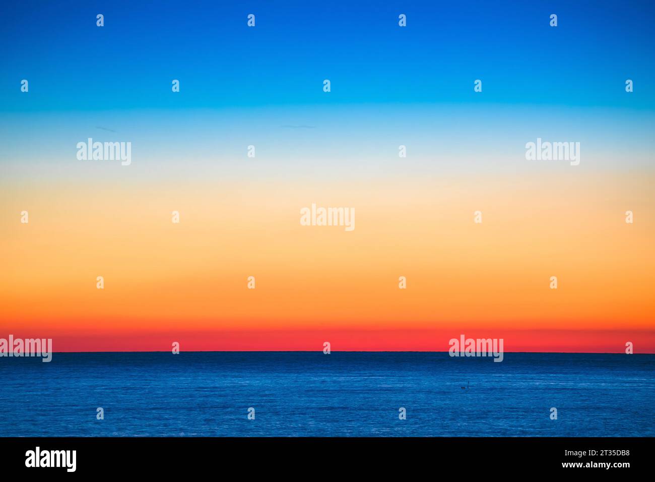 Colorful sunrise sky above the ocean view, nature color palette Stock ...